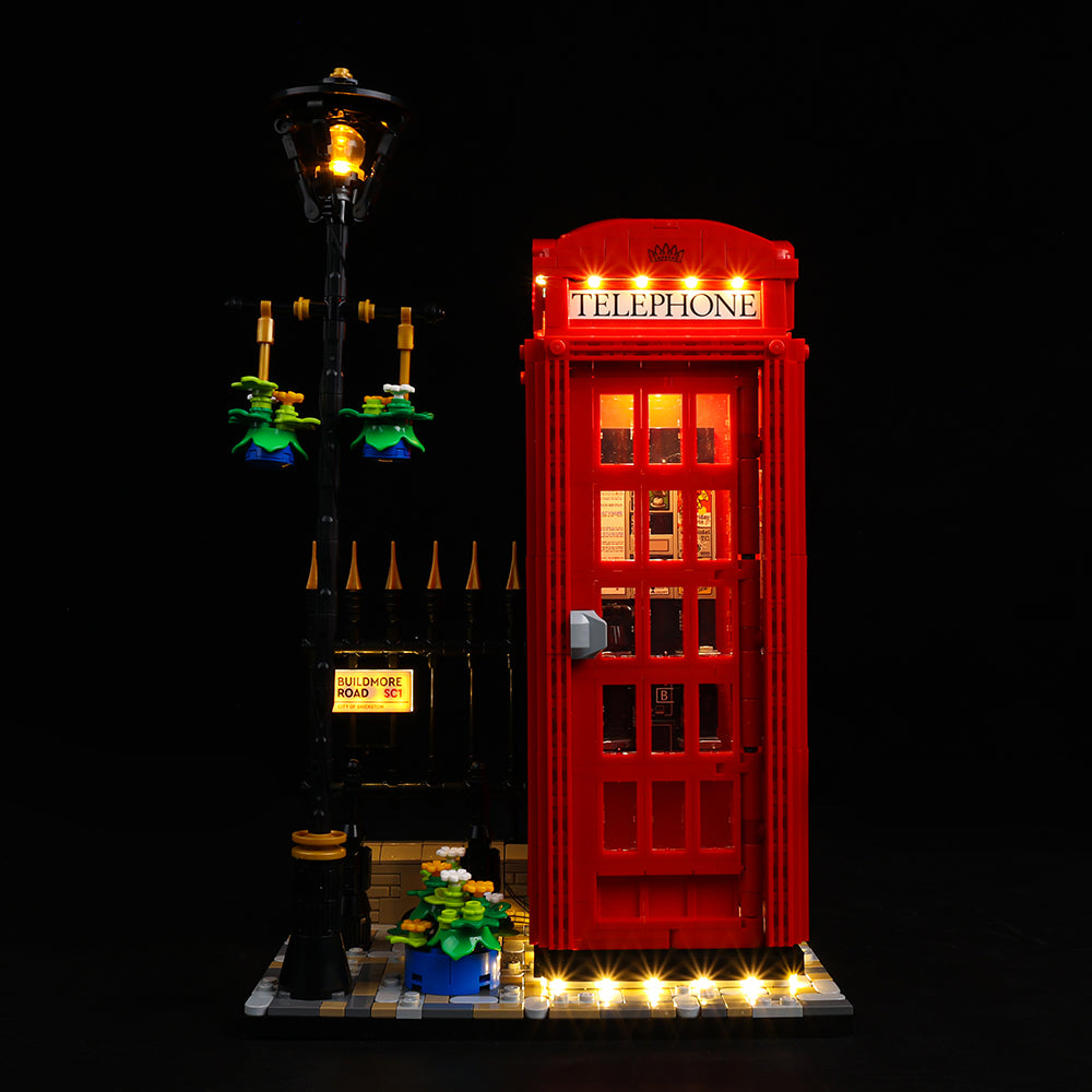 Lego Red London Telephone Box 21347 Light Kit | BrickFans
