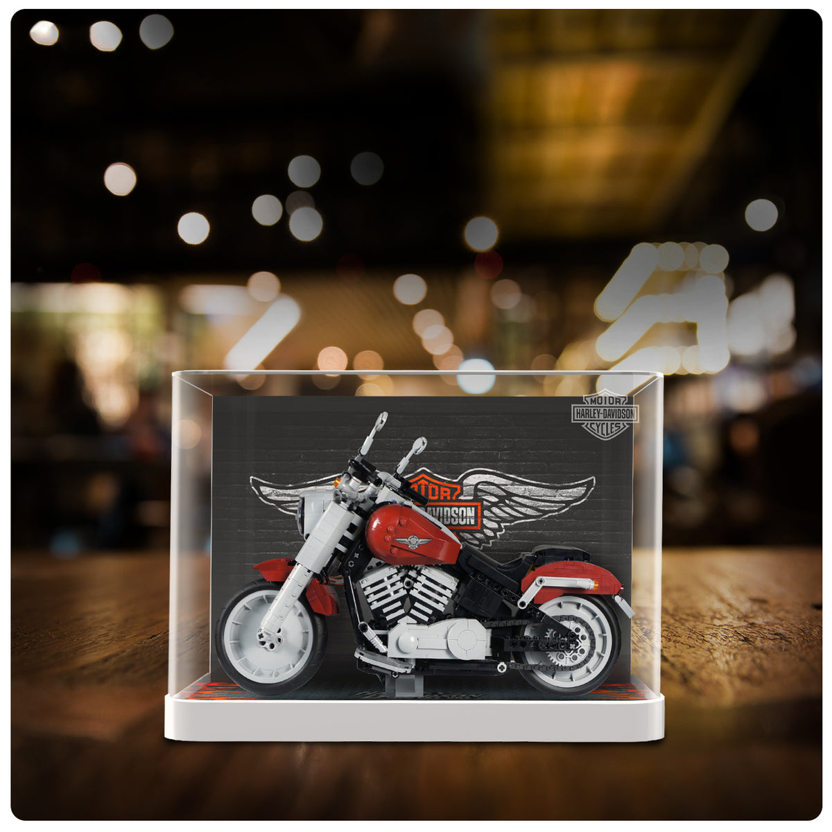 Lego Harley-Davidson Fat Boy 10269 Display Case | BrickFans