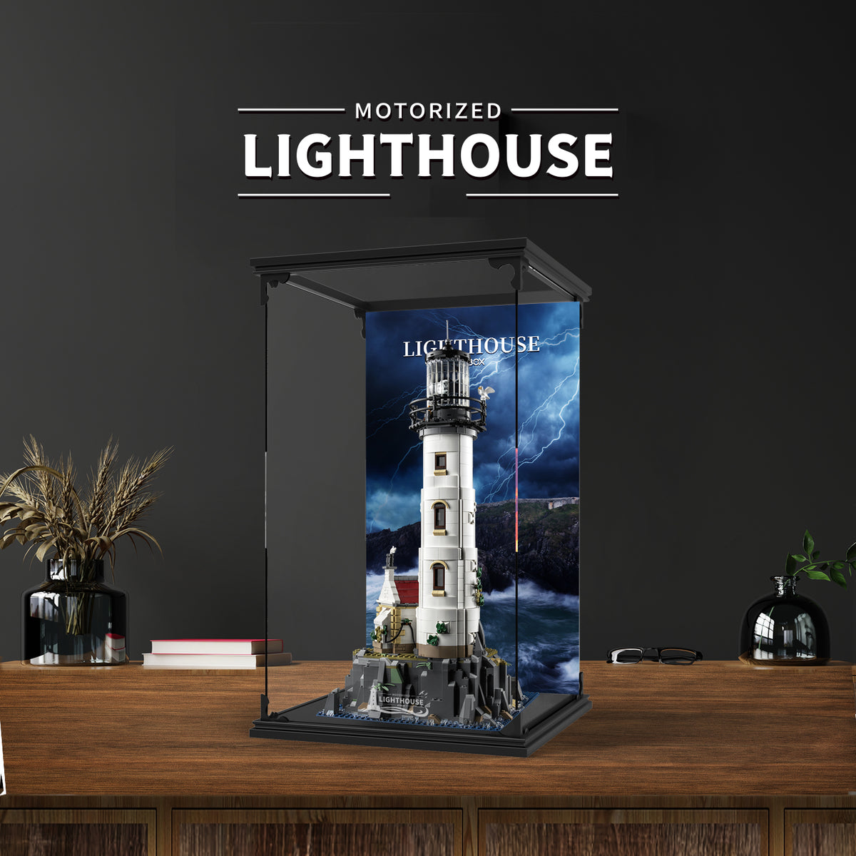 Lego 21335 Motorised Lighthouse Display Case - Assembled Model | BrickFans